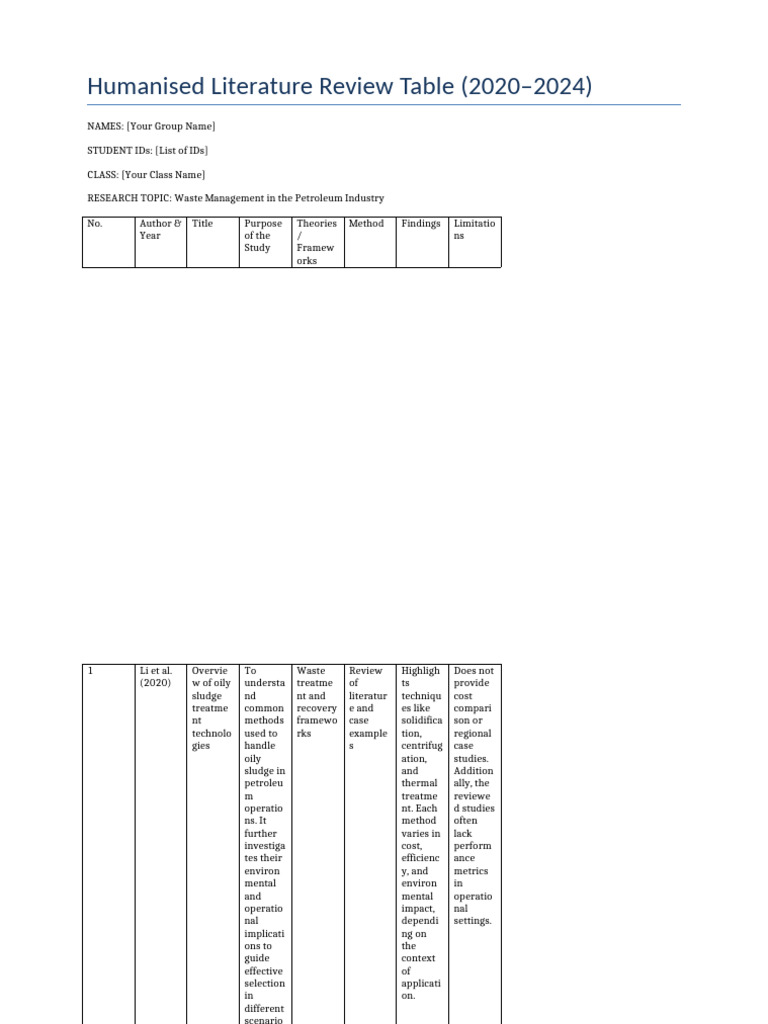 Deeply Enhanced Waste Management Table FIXED | PDF | Waste Management ...