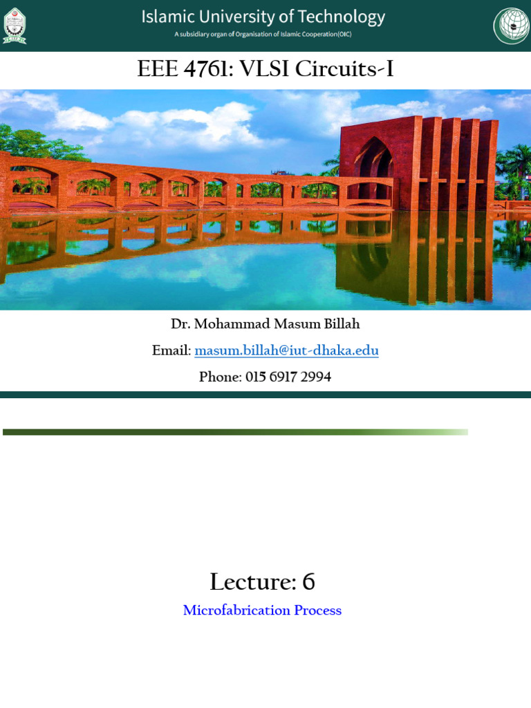 Eee 4761 Vlsi Circuit-lec-6 (1) | PDF | Cmos | Field Effect Transistor