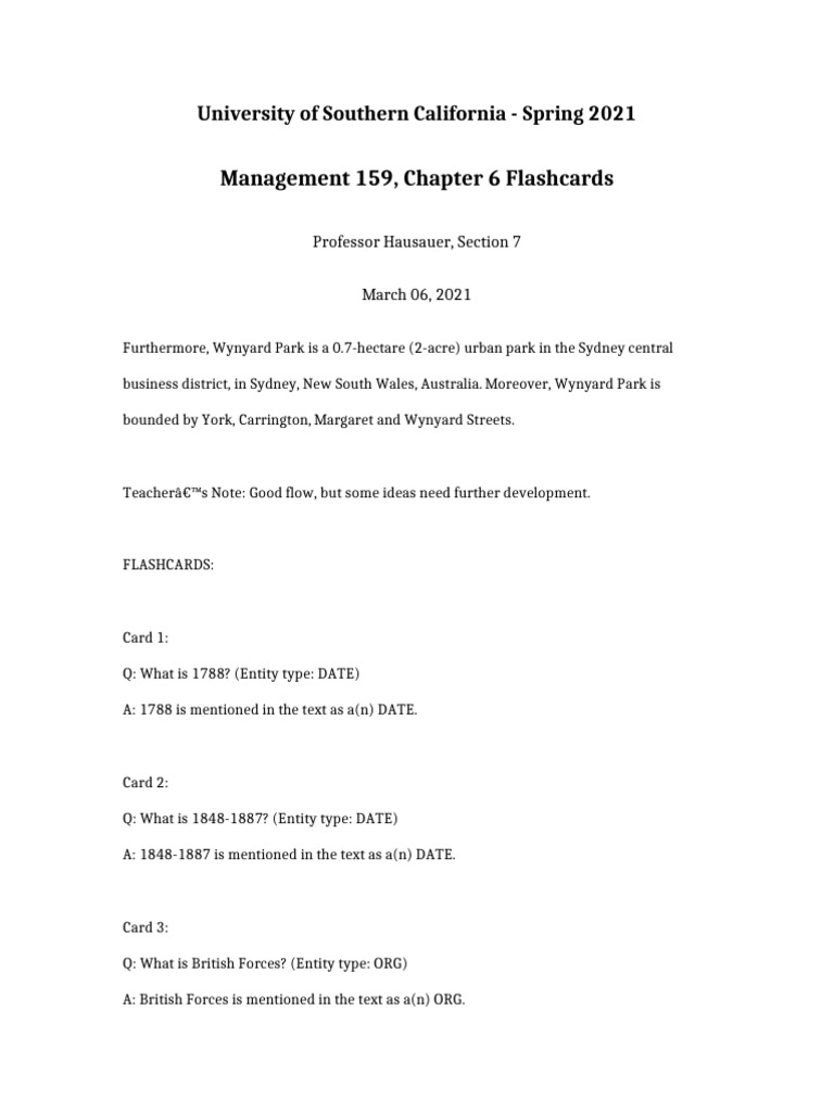 Management 159 Chapter 6 Flashcards | PDF