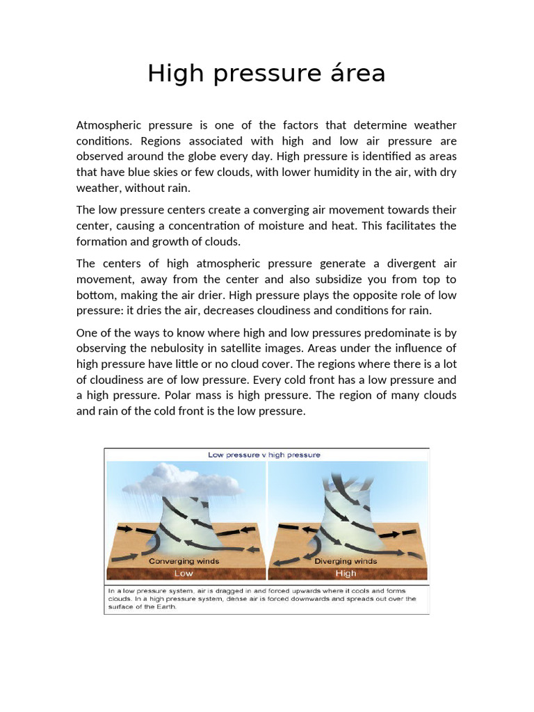 Understanding High Pressure Areas | PDF