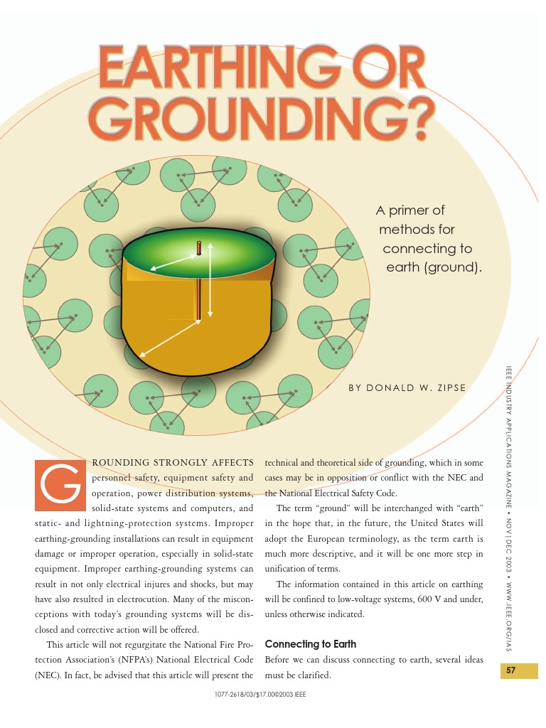 Earthing or Grounding | PDF | Electric Current | Transformer