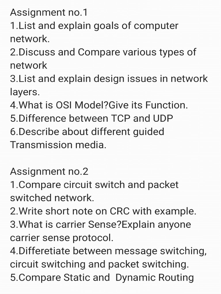 CNND Assignments | PDF