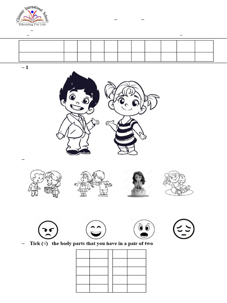 06-Pt1 Question Paper Grade-1 Evs Set d (1) | PDF