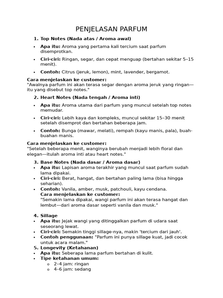 Penjelasan Parfum | PDF