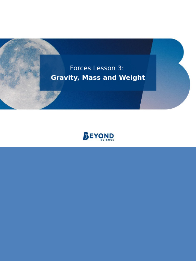 Gravity, Mass, and Weight Explained | PDF | Weight | Mass