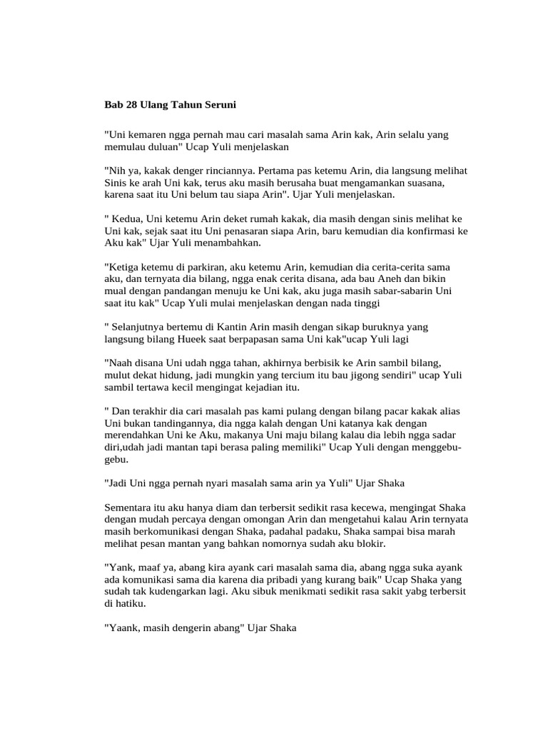 Bab 28 Ulang Tahun Seruni | PDF