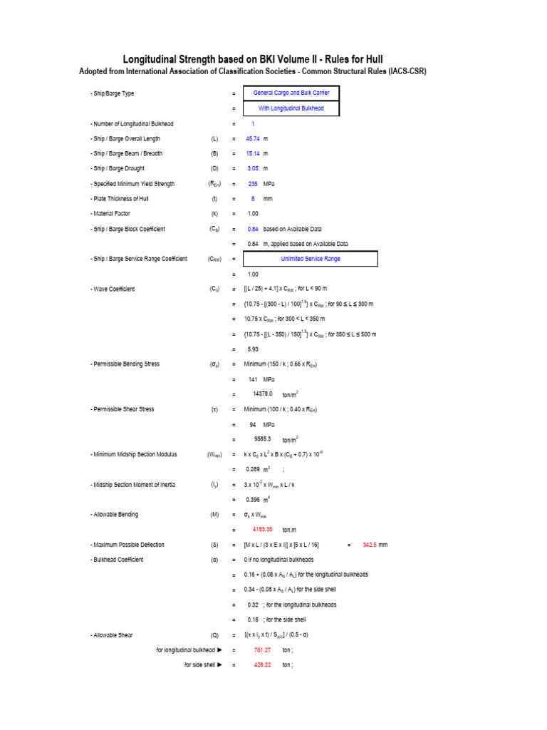Ship and Barge Structural Analysis | PDF | Water Transport | Shipbuilding