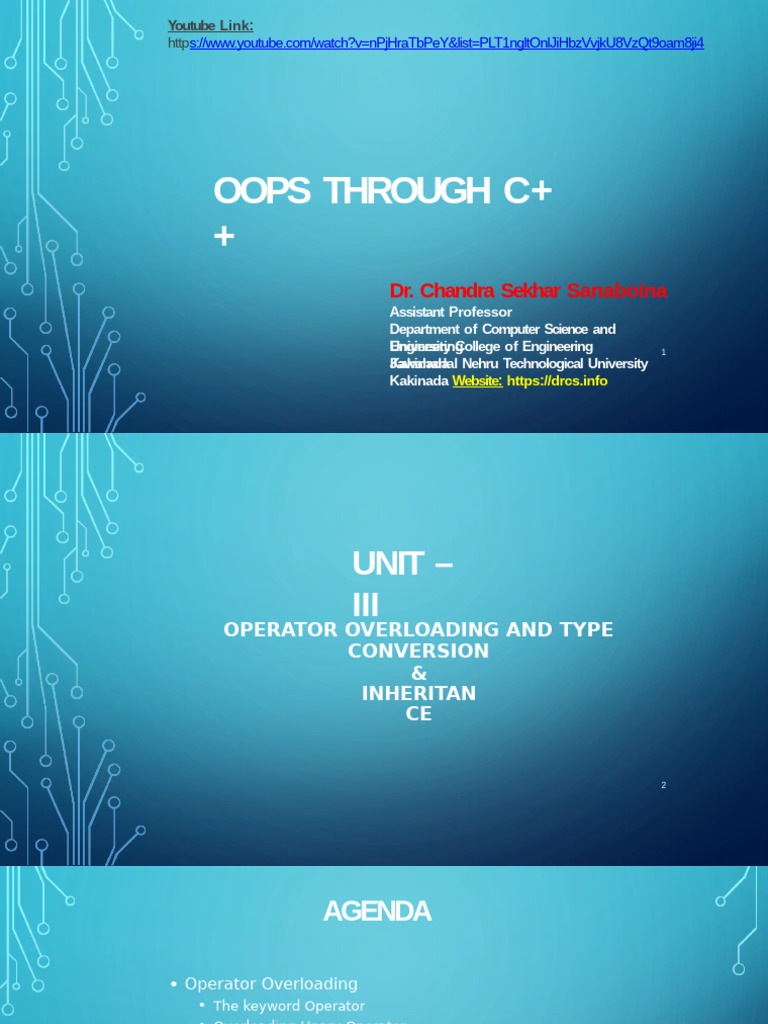 Oopsunit 3 220303151008 | PDF | Inheritance (Object Oriented ...