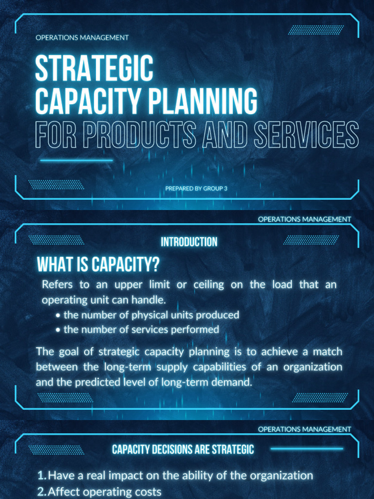 Week 4 - Strategic Capacity - Presentation | PDF