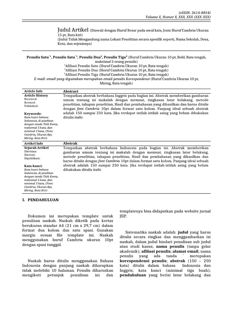 Template Sinta 4 | PDF