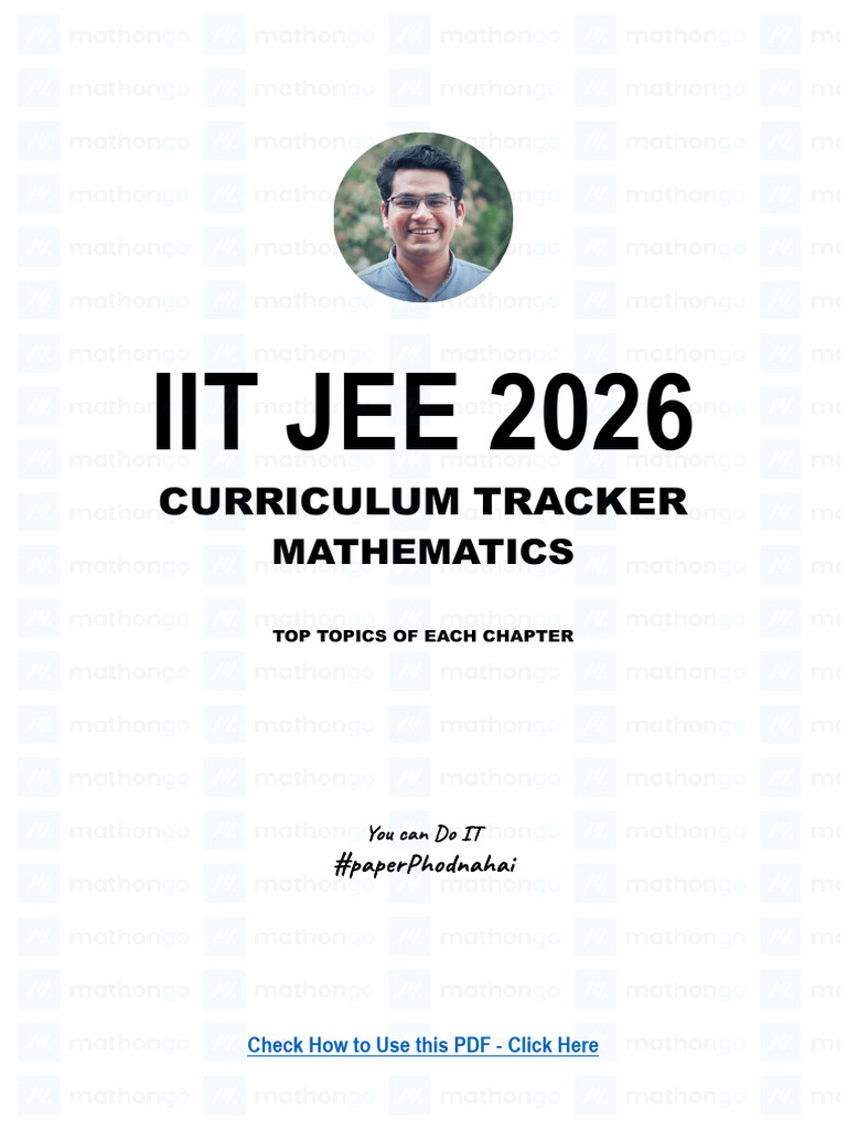 JEE 2026 Mathematics Curriculum Tracker | PDF | Integral | Matrix ...