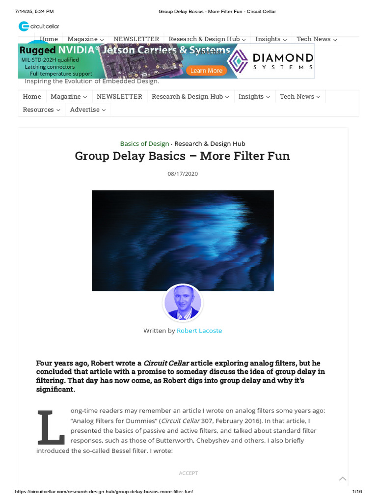 Group Delay Basics - More Filter Fun - Circuit Cellar | PDF | Filter ...