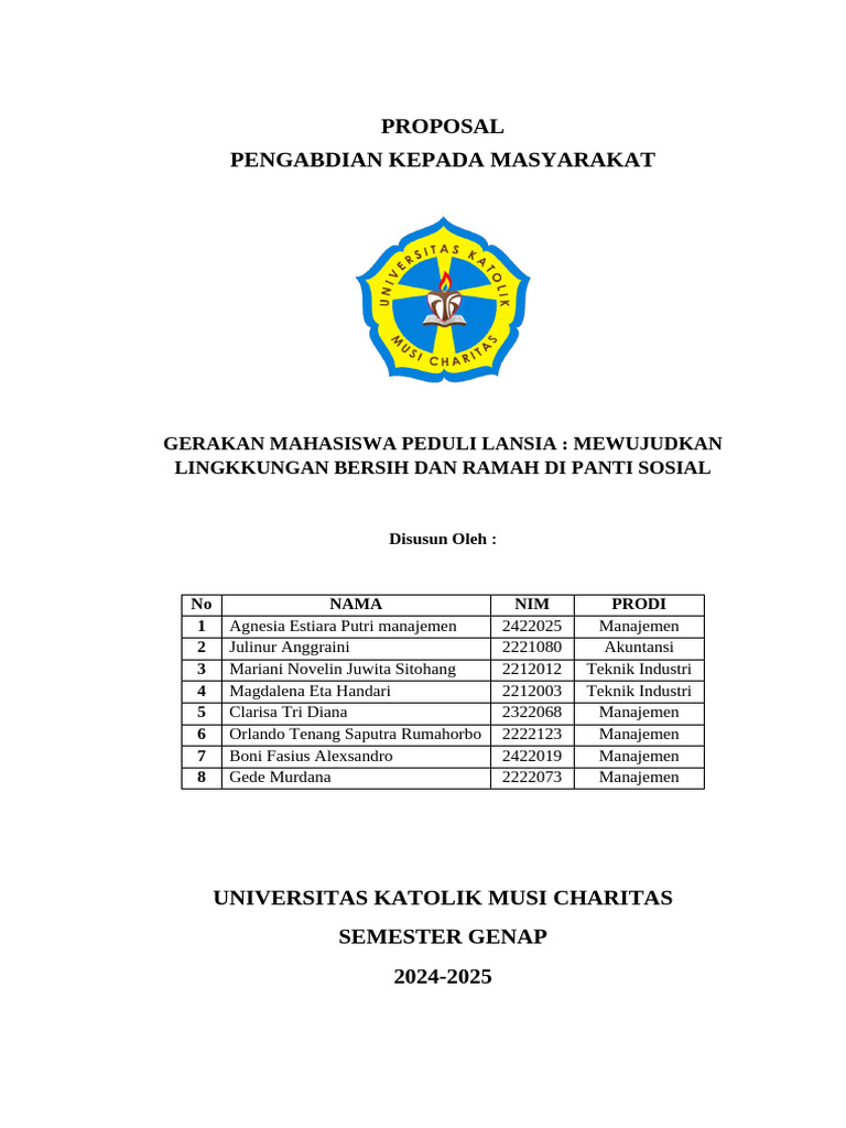 PROPOSAL Pengabdian Ke Masyarakat | PDF