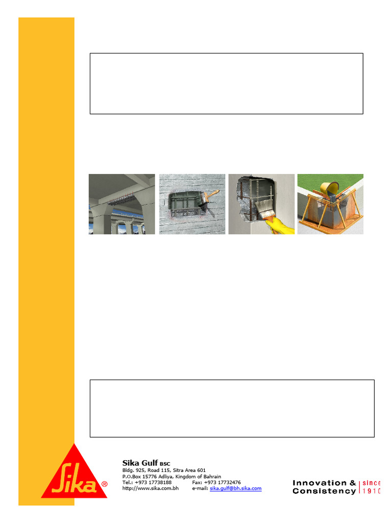 Sika® Concrete Repair Method Statement | PDF | Corrosion | Concrete