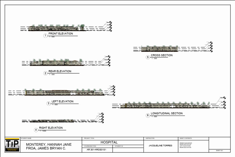 Hospital Elevations & Sections | PDF