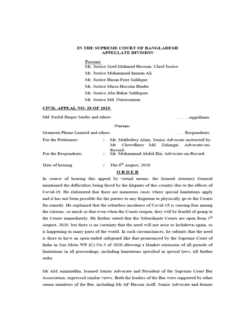 Civil Appeal No 28 of 2019 | PDF | Judiciaries | Justice