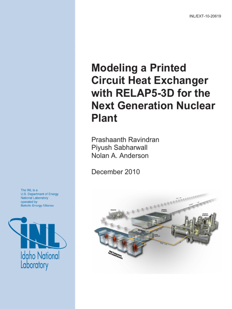 PCHE Modeling for Next Gen Nuclear Plant | PDF | Heat Exchanger ...
