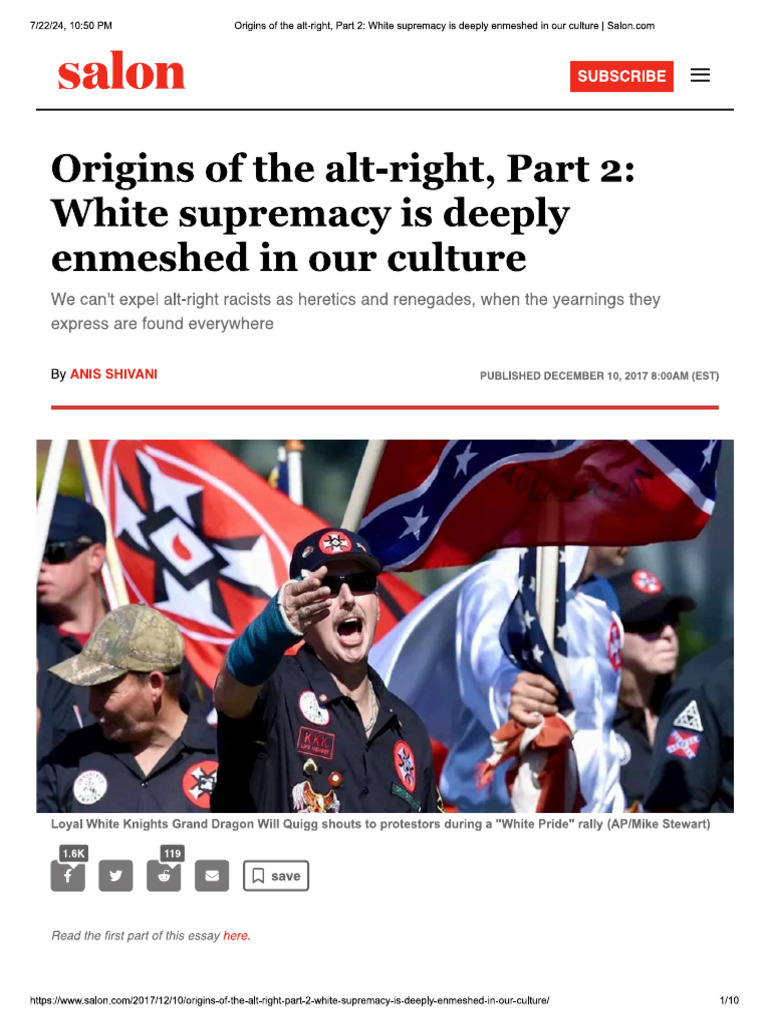 Origins of Alt Right Part 2 | PDF