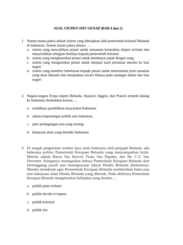 Soal PH PPKN Kelas 8 | PDF