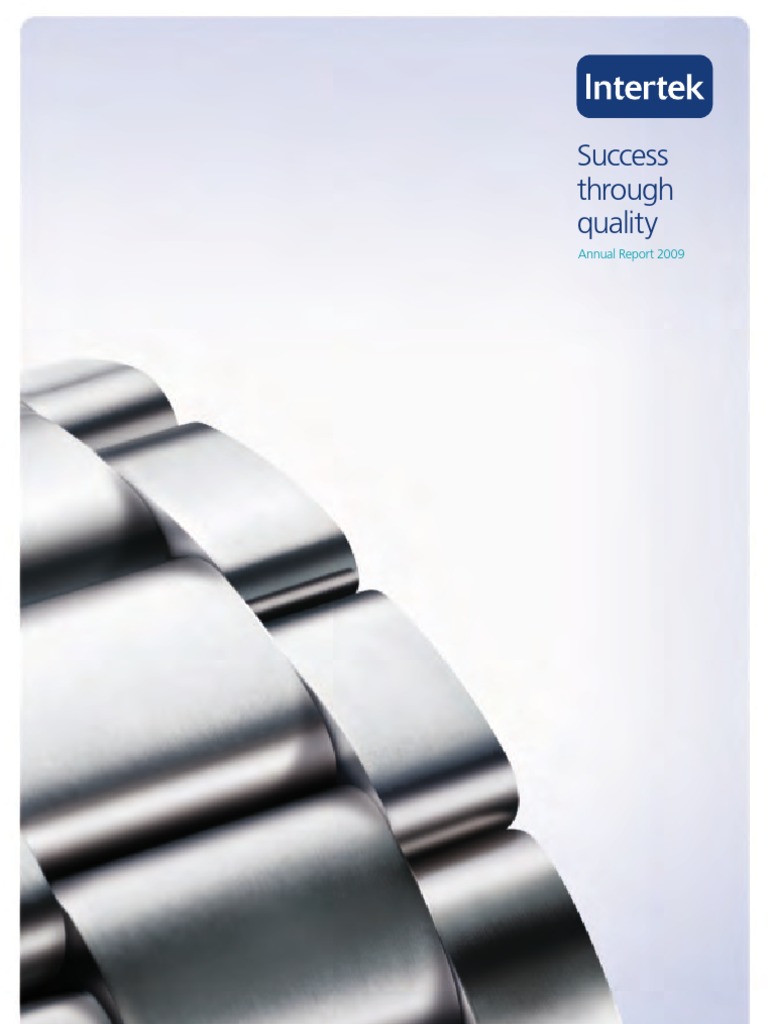 Intertek 2009 Annual Report Highlights Quality Services Revenue Growth | PDF | Strategic ...
