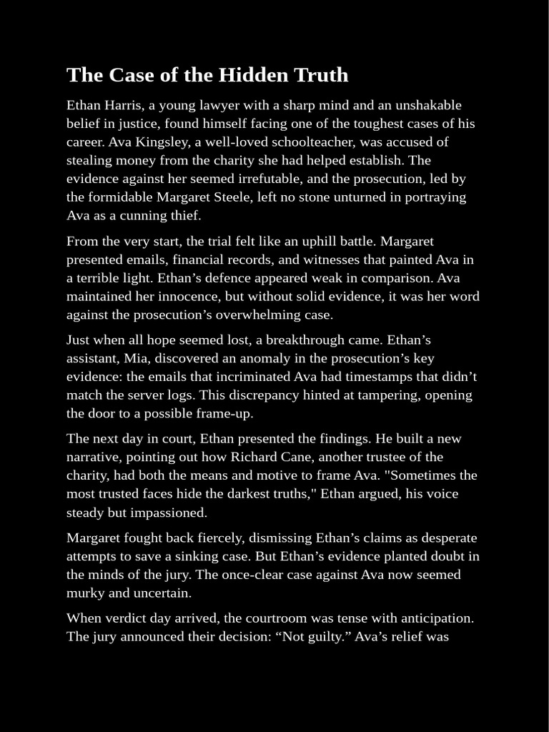 The Case of The Hidden Truth | PDF