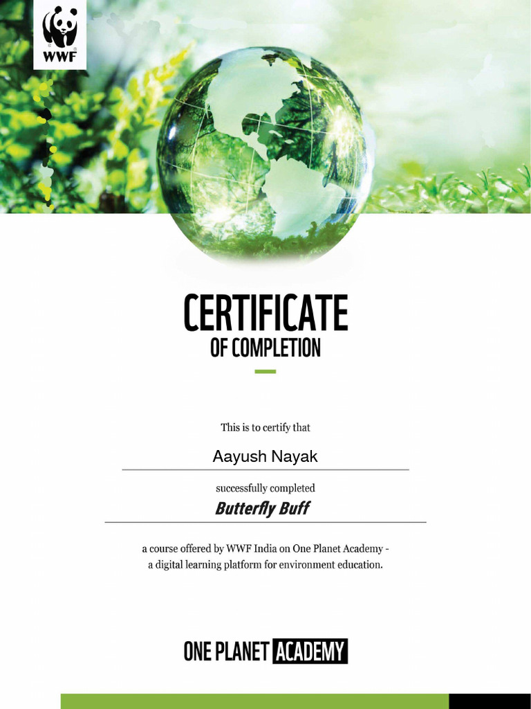 Butterfly Buff Certificate | PDF