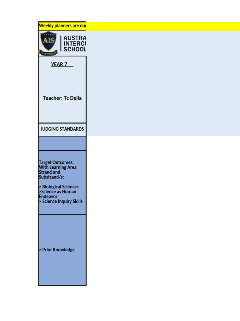 HE T4M2-Y8 Weekly Lesson Plan | PDF | Learning | Conflict Resolution