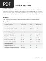Bambu PA6-CF Filament Data Sheet | PDF | Fibers | Polymers