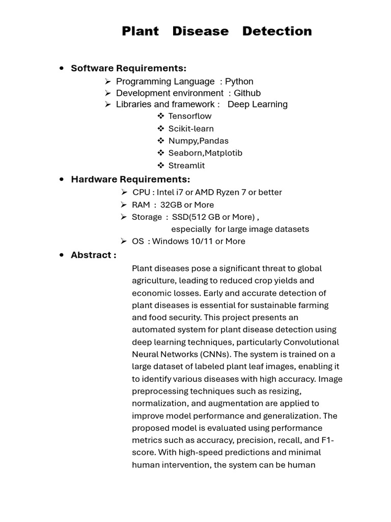 Plant Disease Detection | PDF | Deep Learning | Computing