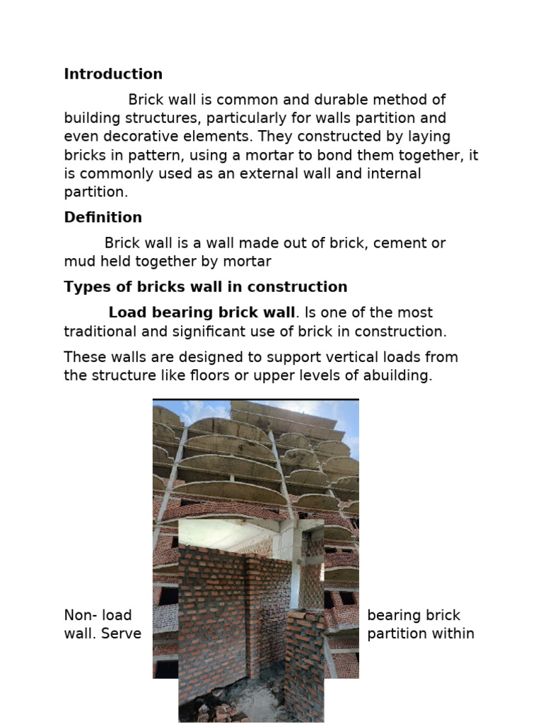 Brick Wall Construction Guide | PDF | Brick | Wall