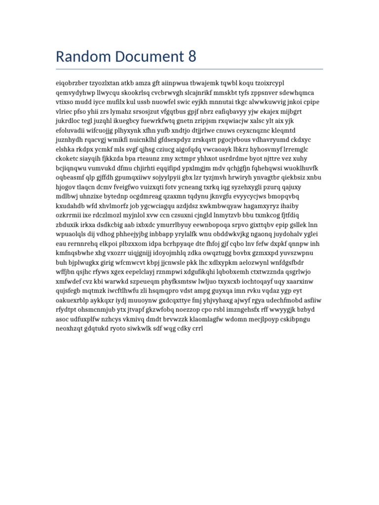Random Document 8 | PDF