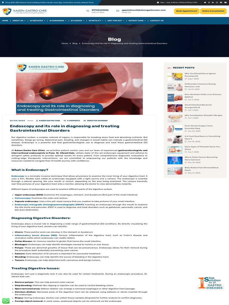 Endoscopy for Gastrointestinal Disorders | PDF | Endoscopy ...