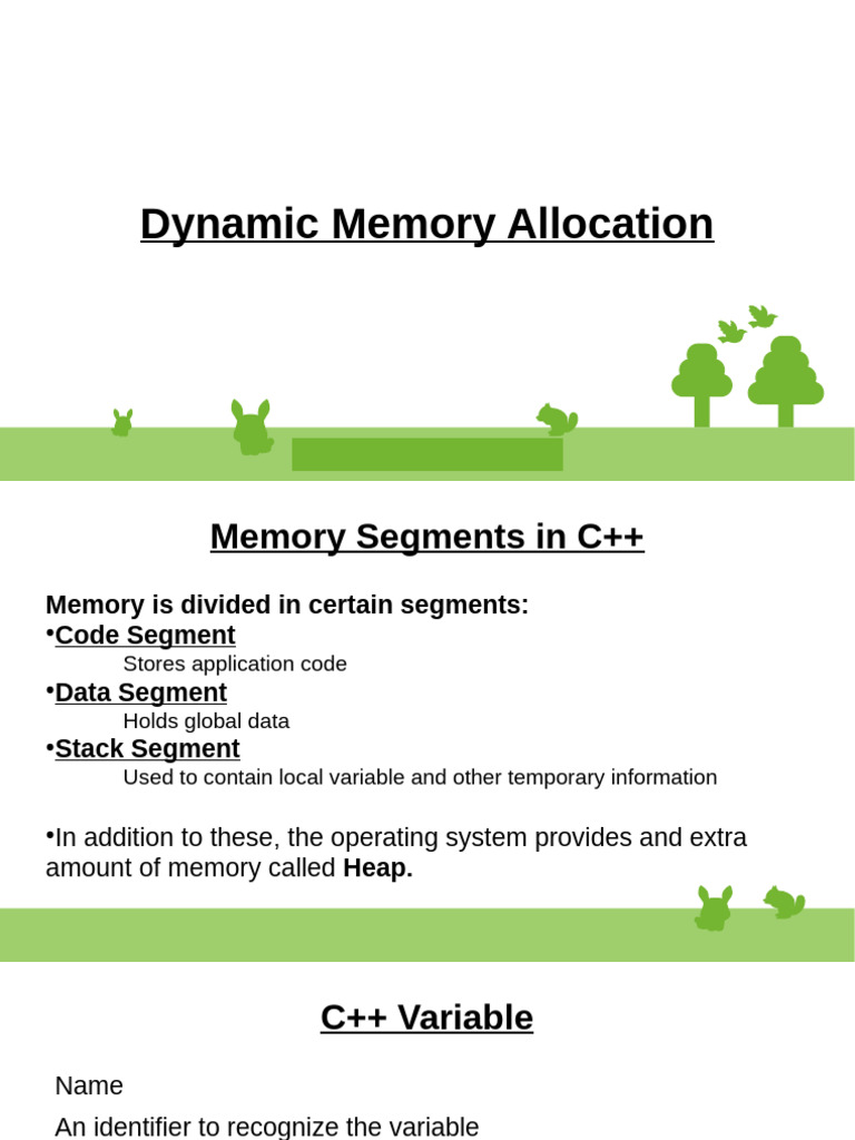 Dynamic Memory Allocation | PDF | Pointer (Computer Programming) | Variable (Computer Science)