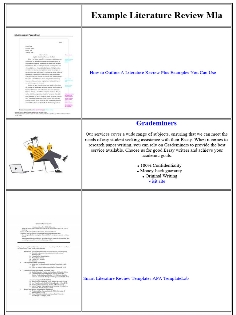 Example Literature Review Mla | PDF | Thesis | Essays