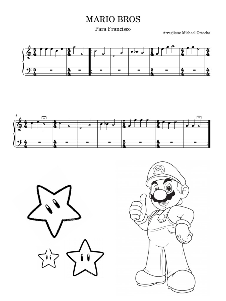 Mario Bros Piano Facil | PDF