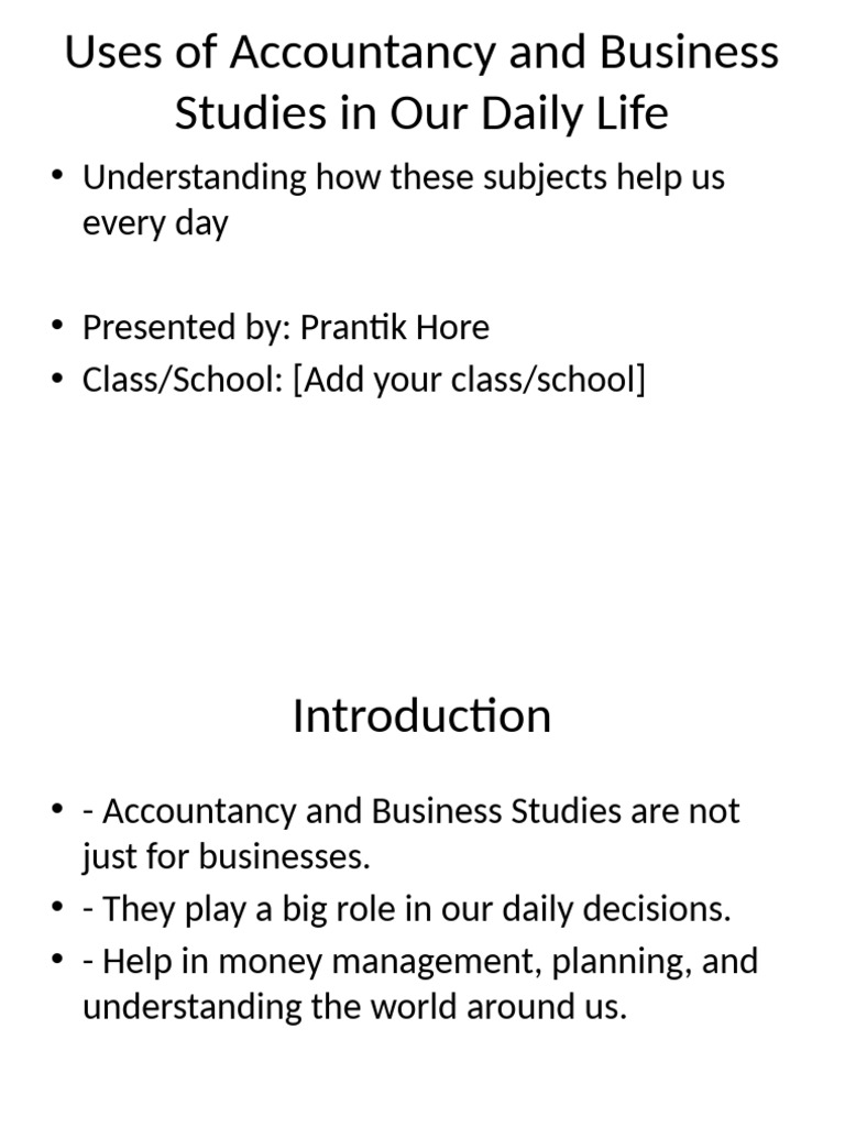 Uses of Accountancy and Business Studies-5 | PDF