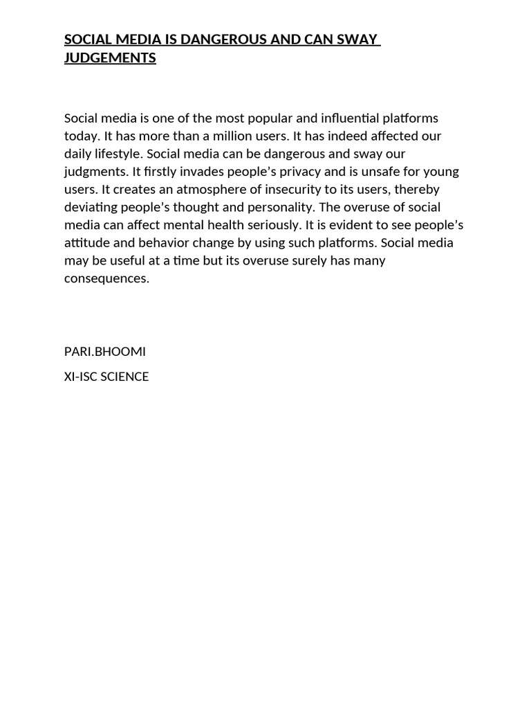 Social Media Is One of The Most Popular and Influential Platforms Today ...