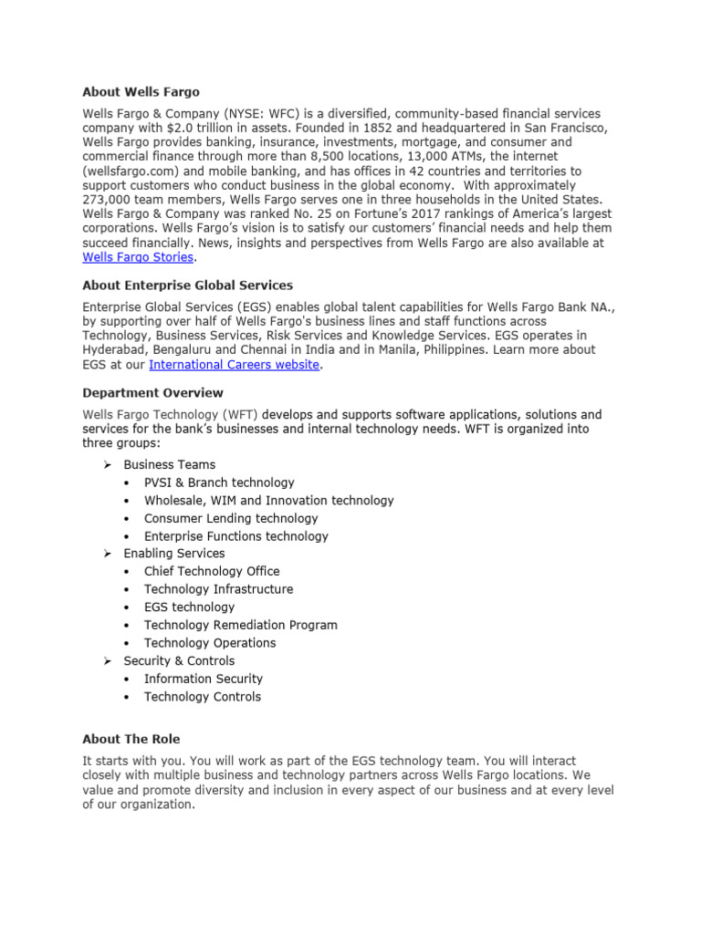 Wells Fargo 2025 Program Associate 2024-08-01 103415 JD - B - WFT | PDF ...
