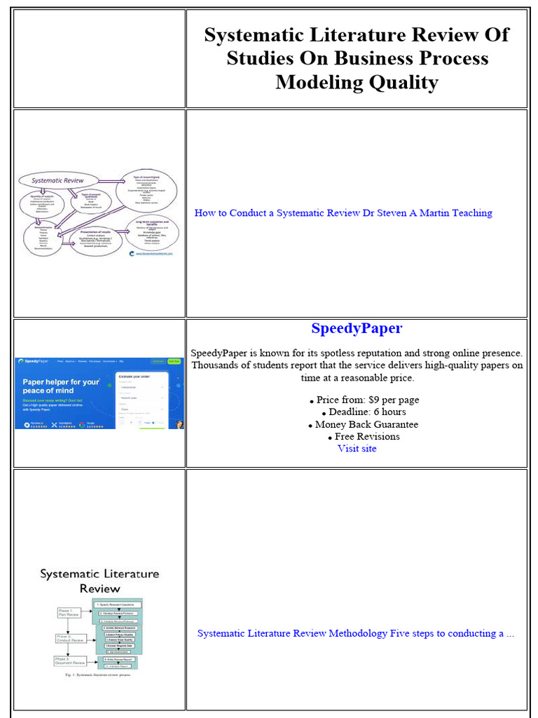 Systematic Literature Review of Studies On Business Process Modeling ...