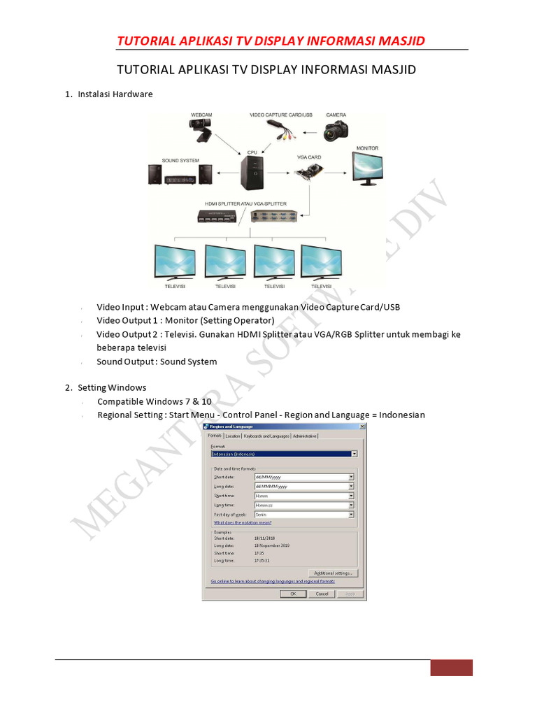 Tutorial TV Display untuk Masjid | PDF