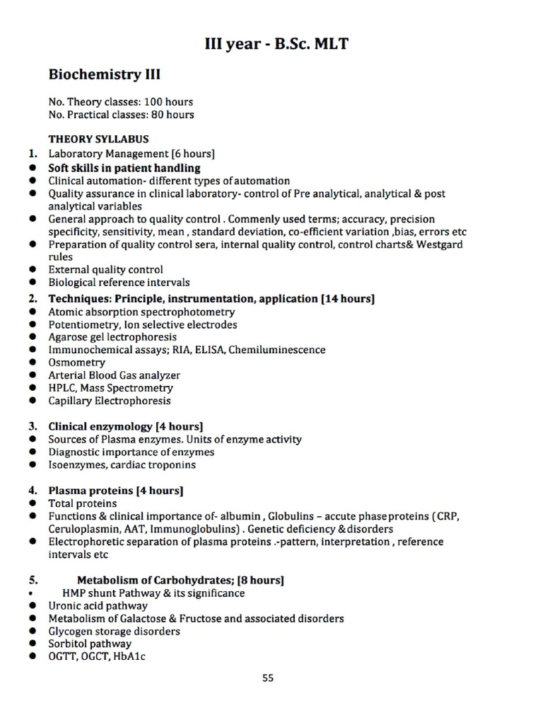 Rguhs MLT 3 Year Syallabus | PDF | Virus | Metabolism