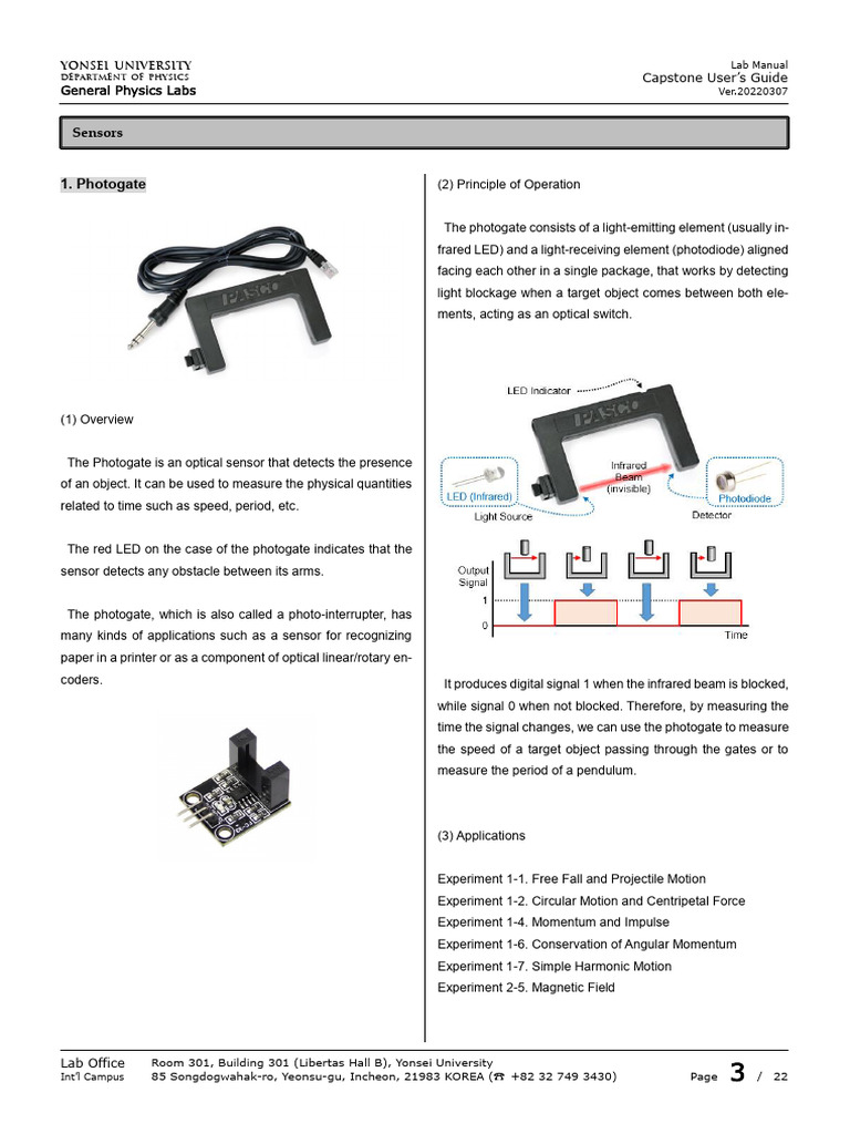 Overview of Physics Lab Sensors | PDF | Ultrasound | Force