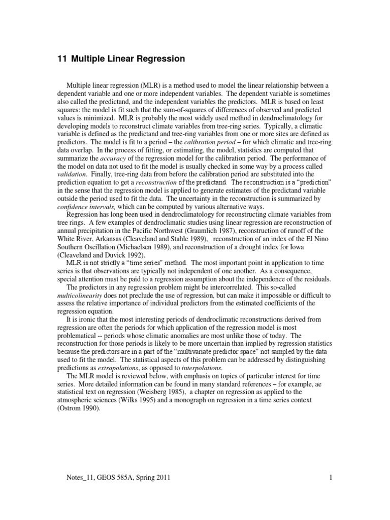 Multiple Linear Regression | PDF