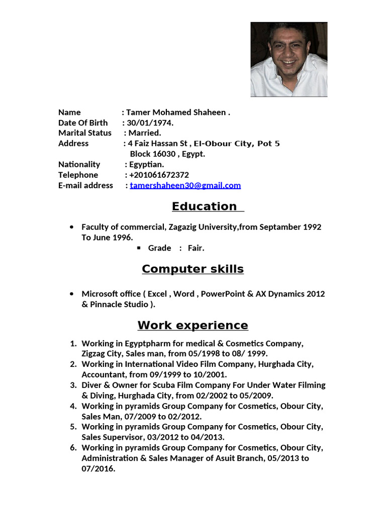 CV-Tamer Shaheen | PDF