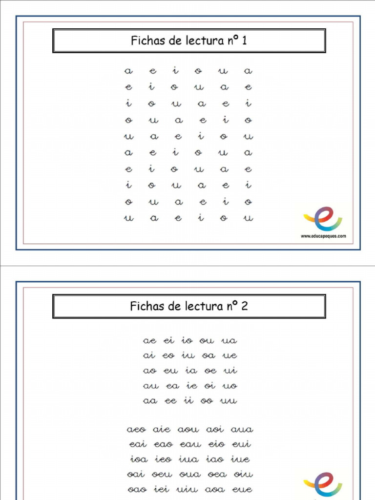 Cartilla de Lectura en Cursiva | PDF