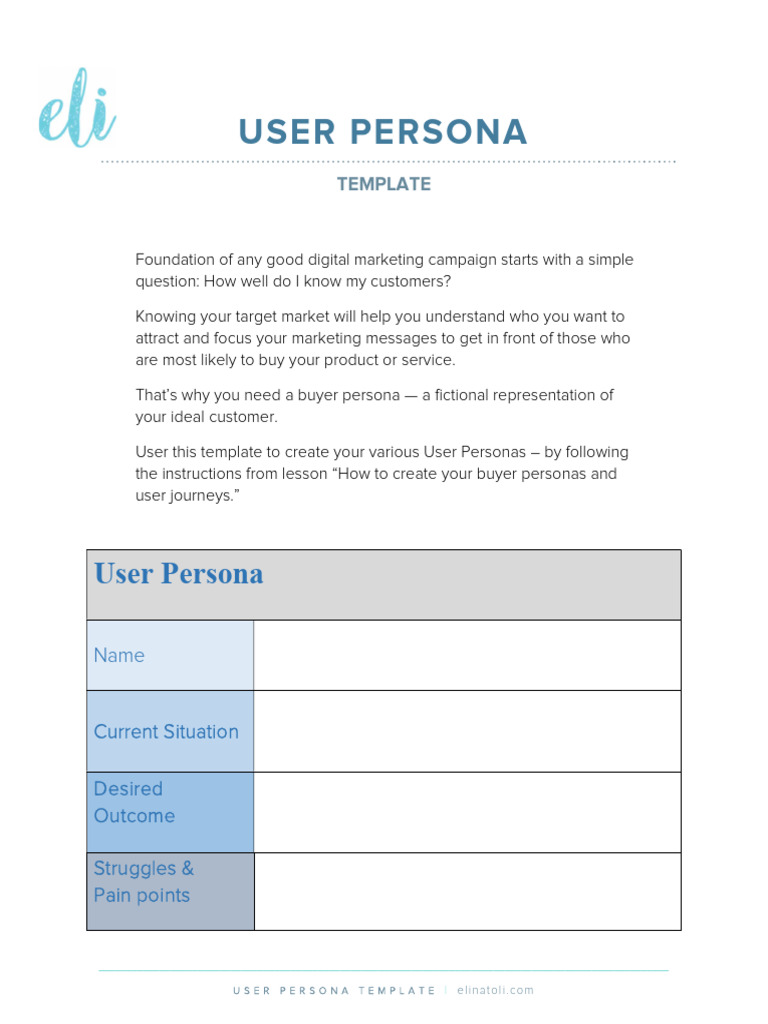 user+persona+template | PDF