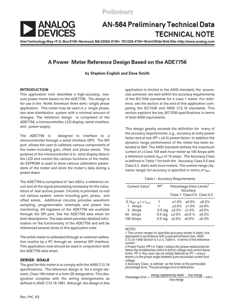 Low-Cost Power Meter Design Guide | PDF | Analog To Digital Converter ...