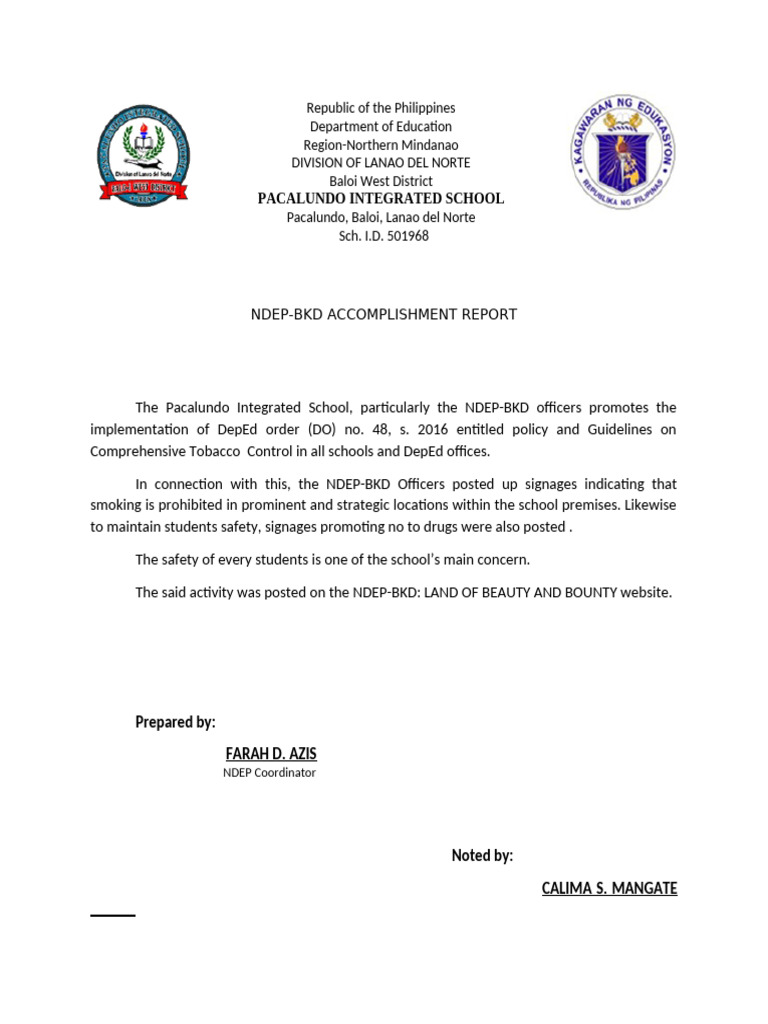 NDEP-BKD Tobacco Control Report | PDF
