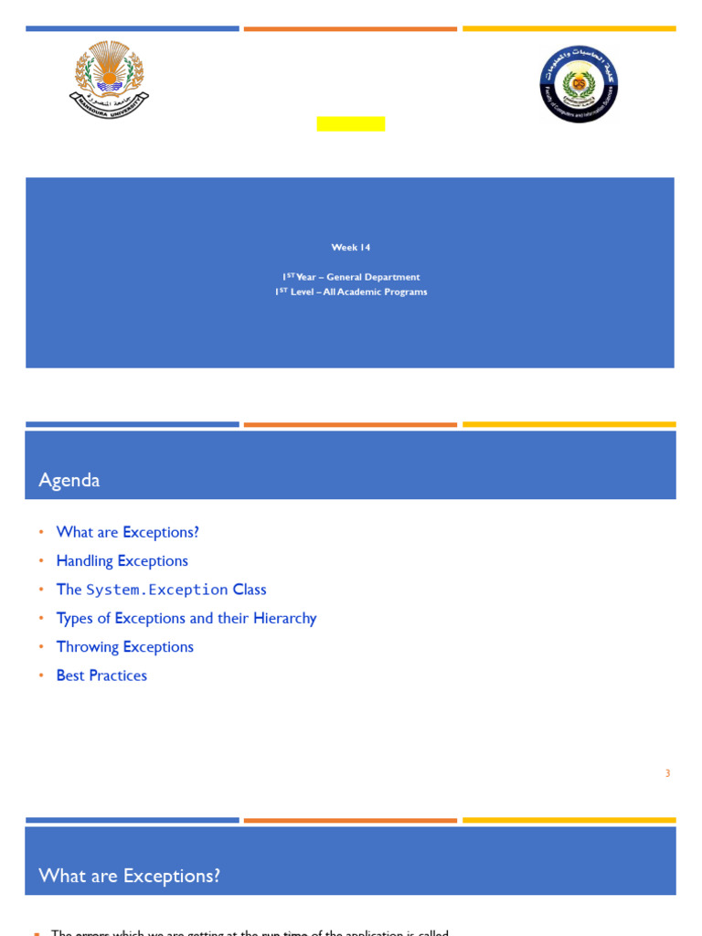 OOP-Lec 11 - Exception Handling | PDF | Object Oriented Programming | Programming Paradigms