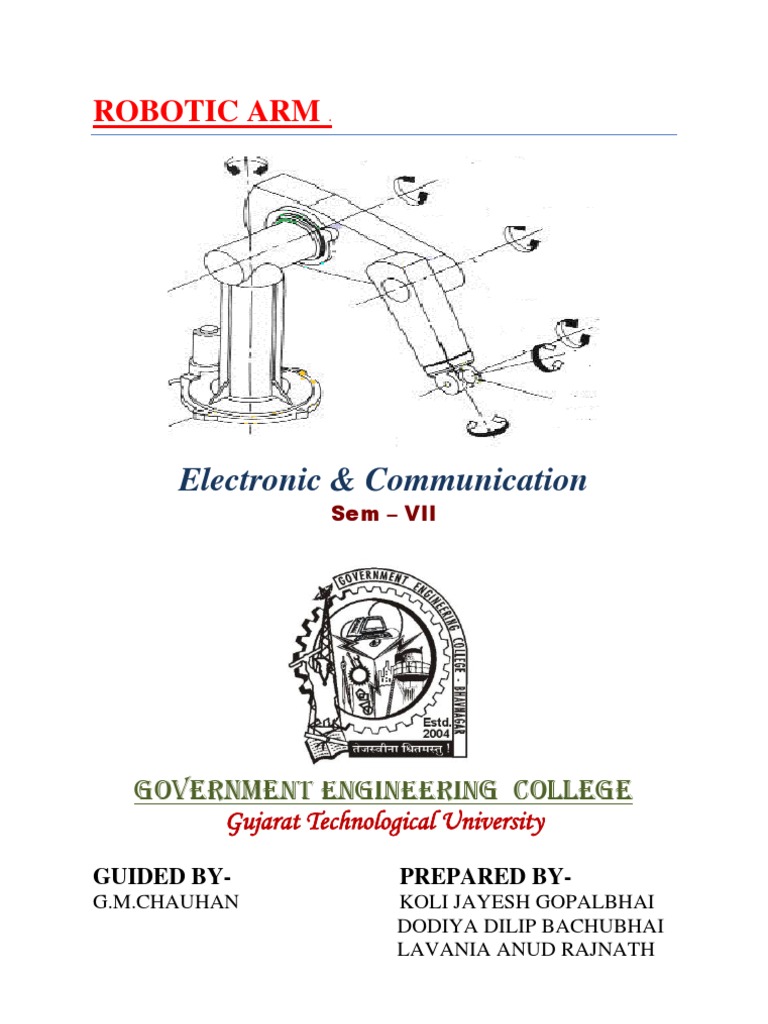Robotic Arm: Electronic & Communication | PDF | Microcontroller ...